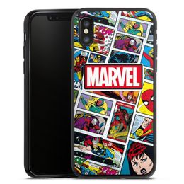 DeinDesign iPhone X Handy Silikon H&uuml;lle Case schwarz Handyh&uuml;lle Muster Comic Marvel