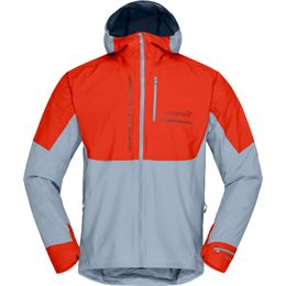 Norröna Norrona - Trail running Ausrüstung - Senja Gore-Tex Active Jacket M'S Arednalin/Blue Fog für Herren - Rot