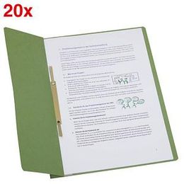 Neutral 20 Ösenhefter Karton grün DIN A4