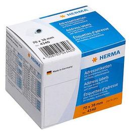 250 Herma Adressetiketten 4340 weiß 70,0 x 38,0 mm