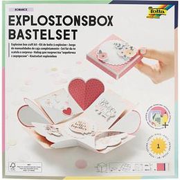 Folia Bastelset Explosionsbox Romance 46 tlg. blau