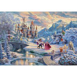 Schmidt Spiele Puzzle Disney, Die Schöne und das Biest, Zauberhafter Winterabend, 1000 Puzzleteile, Limited Christmas Edition, bunt