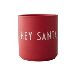Design Letters - AJ Favourite Porzellan Becher, Hey Santa / rot