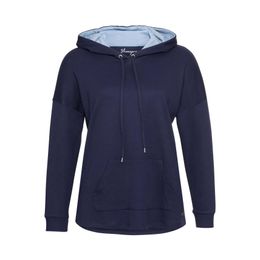 sheego Longsweatshirt in Interlock-Qualität mit Anti-Pilling, marine, Gr.52/54