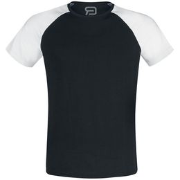 Red by EMP Short Raglan Road T-Shirt schwarz weiß in 4XL