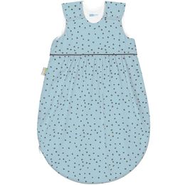 Odenwälder Sommer-Schlafsack TIMMI COOL - DANCING DOTS in blue pearl