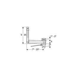 Geberit Clou Waschbeckenanschluss mit Hebelbetätigung Außendurchmesser 32mm 152018001