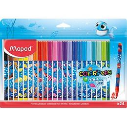 Maped Ocean Life Filzstifte farbsortiert, 24 St.