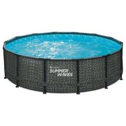 Summer Waves Pool Frame Dark Herringbone Print Elite 4,27 m x 1,07 m