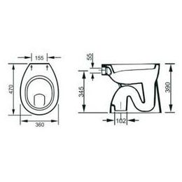 CORNAT Komplett-Stand-Tiefspül-WC inkl. WC-Sitz, weiß