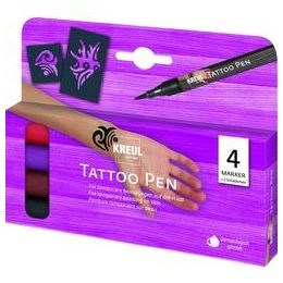 Kreul Tattoostift Tribals 4er Set Tattoo Pen