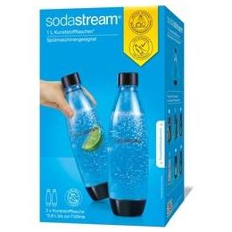 SodaStream spülmaschinengeeignete Kunststoffflasche FUSE 1L 2er-Set schwarz