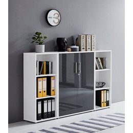 BMG Möbel Büro-Set Tabor, besteht aus 1 Schrank und 2 Regalen, weiß