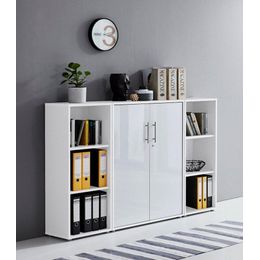 BMG Möbel Büro-Set Tabor, besteht aus 1 Schrank und 2 Regalen, weiß