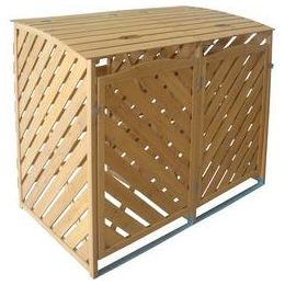 TrendLine Mülltonnenbox aus Holz für 2 x 240 l Mülltonnen
