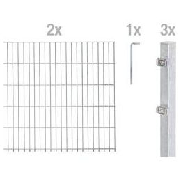 GAH Alberts Alberts Doppelstabmatten-Grundset 4 m 200 x 120 cm 6/5/6 feuerverzinkt