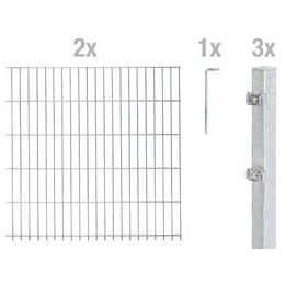 GAH Alberts Alberts Doppelstabmatten-Grundset 4 m 200 x 140 cm 6/5/6 feuerverzinkt