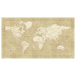 Komar Vlies Fototapete Vintage World Map 500 x 280 cm