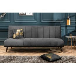 Riess Ambiente Design 3er Lounge Sofa PETIT BEAUTÉ 180cm grau Samt Schlafsofa