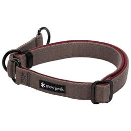 Snow Peak - Tape Choker - Hundehalsband Gr M - 32-55 cm grau/rot