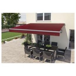 Gelenkarm-Markise Berlin mit Funkmotor bordeaux rot Breite 300 cm Ausfall 200 cm