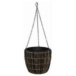 TrendLine Polyrattan Hängeampel Ø 25 x 22 cm mit Einsatz