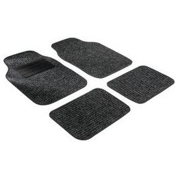 WALSER Universal Fußmatten Rippe Komplett-Set anthrazit schwarz