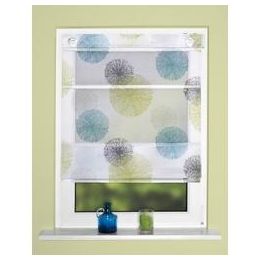 Home Wohnideen Raffrollo Pusteblume blau-grün 130 x 80 cm