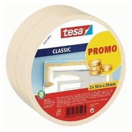 Tesa Malerband Promo 2er Turm Classic 2 x (50m x 30 mm), transparent