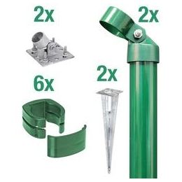 GAH Alberts Alberts Komplettset Zauneck-Set für Fix-Clip Pro® 102 cm Bodenhülse grün