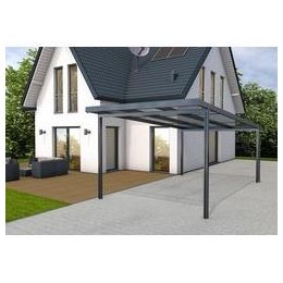 Gutta Premium Carport 309,4 x 562 cm, anthrazit, Acryl klar 16 mm