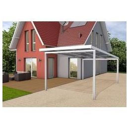 Gutta Premium Carport 309,4 x 562 cm, weiß, Acryl klar 16 mm