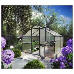 KGT Gewächshaus Orchidee IV 4,29 x 2,97 x 2,15 m, nthrazit-grau