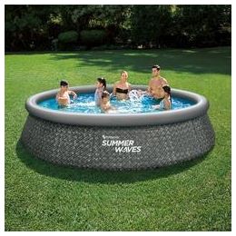 Summer Waves Pool Set Dark Herringbone 3,96m x 84 cm