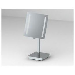 Primaster LED Stand-Kosmetikspiegel 5-fach Vergrößerung eckig