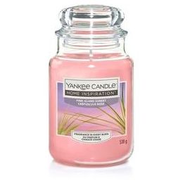 yankee candle Duftkerze Großes Glas Pink Island Sunset 538 g, rosa