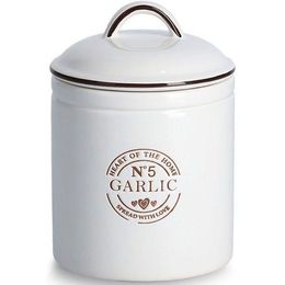 zeller Present Vorratsdose Garlic, Keramik, (1-tlg), für Knoblauch, 880 ml, weiß
