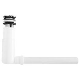 CORNAT Raumspar-Tassen-Geruchverschluss Easyclean Kunststoff weiß, Wandrohr 300 mm x Ø 32 mm