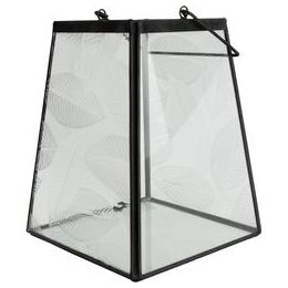TrendLine Laterne Glas-Metall 24 x 17 cm schwarz