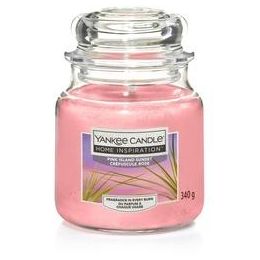 yankee candle Duftkerze Mittleres Glas Pink Island Sunset 340 g, rosa