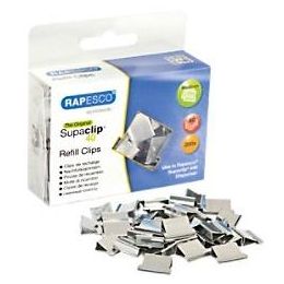RAPESCO Foldback-Klammer 40 Clips Nachfüllung Medium Silber 4 mm 200 Stück
