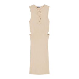 Bershka Kleid Damen Größe 34 beige Winterkleid
