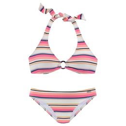 Venice Beach Bikini Damen Gr&ouml;&szlig;e XXS blau / hellpink / schwarz / wei&szlig;