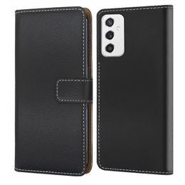 Numerva Handyhülle Bookstyle Etui für Samsung Galaxy M52 5G, Handy Tasche Schutzhülle Klapphülle Flip Cover Schwarz