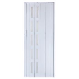Standom Falttür Schiebetür weiß farben Fenster H. 201 cm für Türbreite bis 94 cm st5 (1 Karton, 1-St., 1 Set), teils vormontiert
