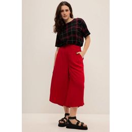 Studio Untold Culotte Culottes weites Bein Elastikbund 7/8 Länge