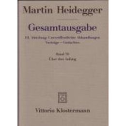 Klostermann GesamtausgabeBd.70 Über den Anfang (1941) - Martin Heidegger, Leinen