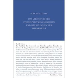 Das Verhältnis der Sternenwelt zum Menschen und des Menschen zur Sternenwelt - Rudolf Steiner, Rudolf Steiner Nachlassverwaltung, Gebunden