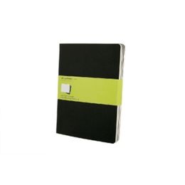 Moleskine Cahier XL, blanko, schwarz, 3er-Set, Geheftet