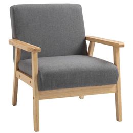 HOMCOM Sessel mit A-förmigen Beine grau (Farbe: weiß)